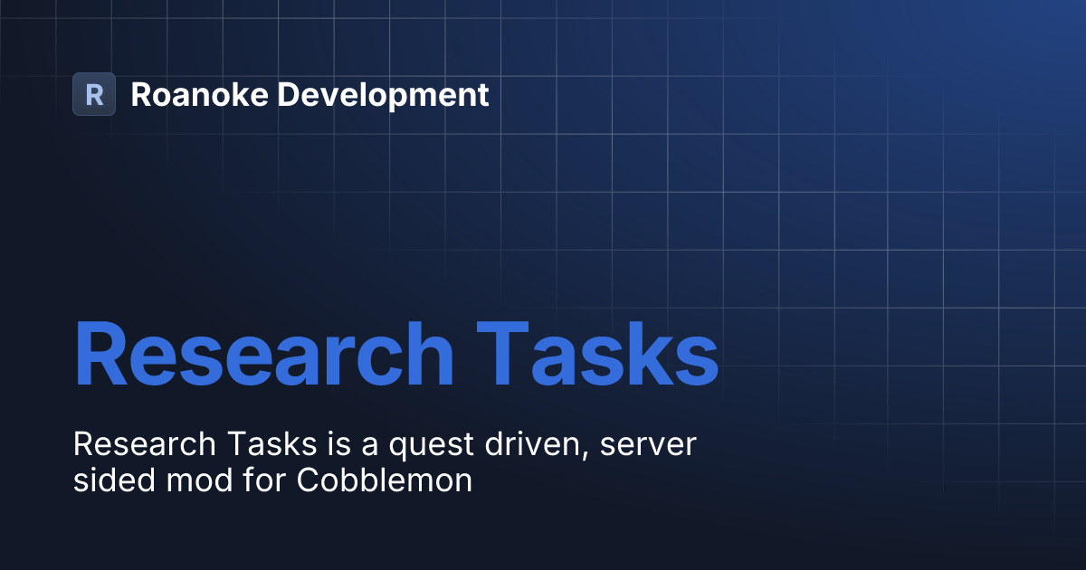 Research Tasks | Roanoke Development